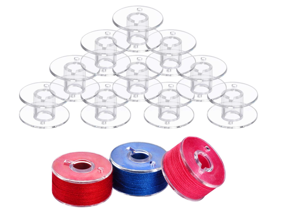 50 empty Class 15 Bobbins with 2 Storage Cases – Creative Feet